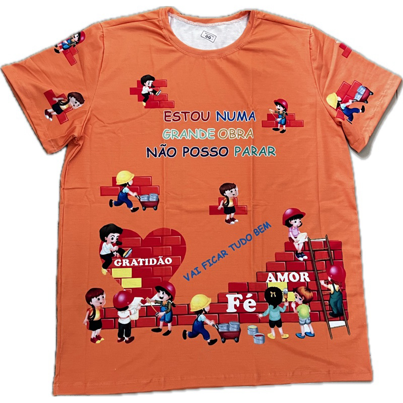 camiseta adulto ou infantil evangélica estou em uma grande obra | Shopee Brasil