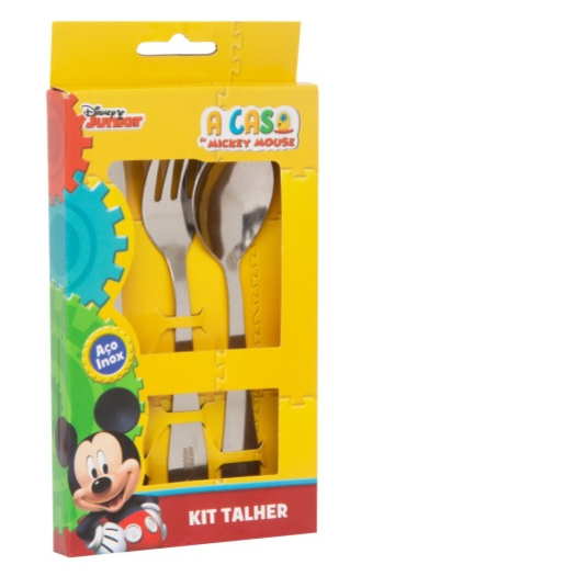 Kit Talher infantil Disney 3 peças em aço inox - Gedex (Michey / Minnie ...