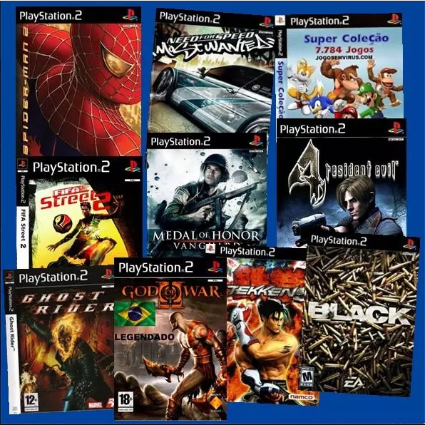 Kit de Jogos para PS2 DVD | Shopee Brasil