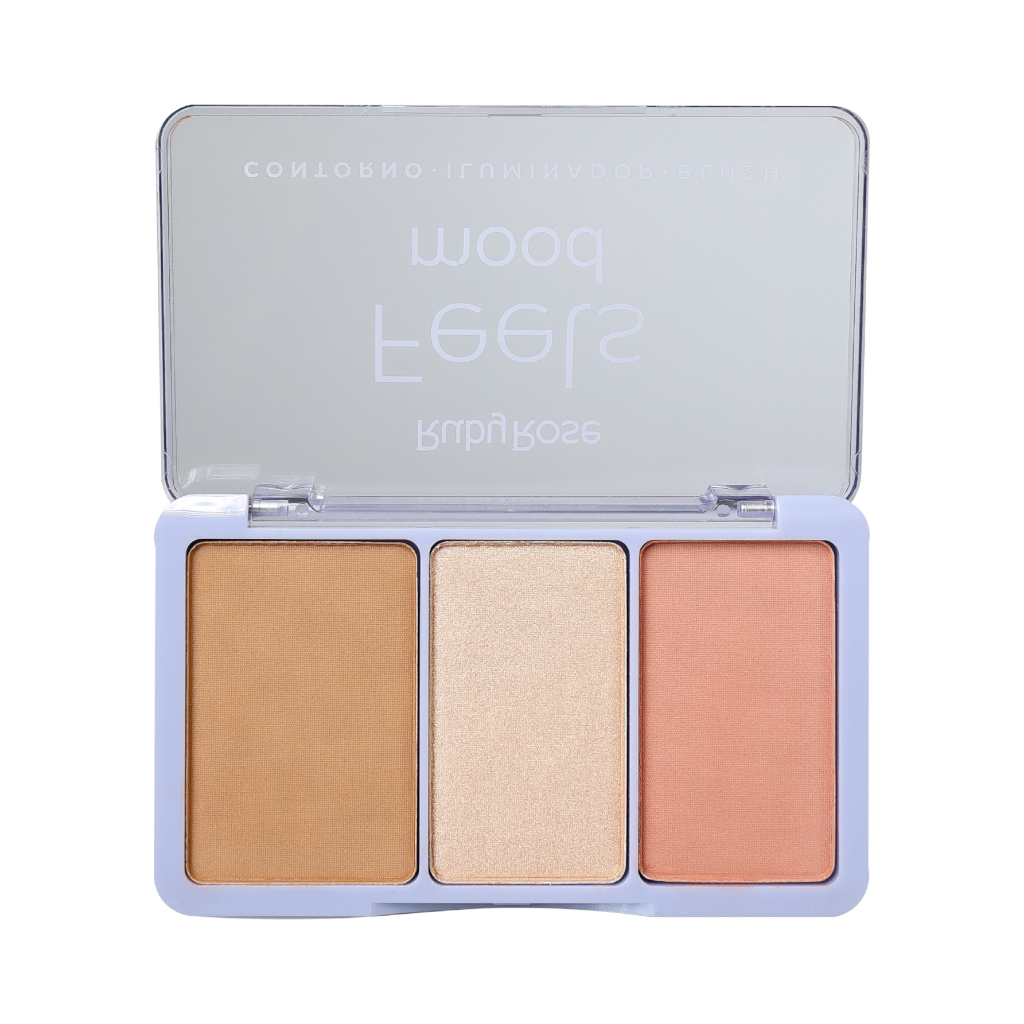 Paleta Trio Contorno Iluminador Blush Feels Mood - Ruby Rose | Shopee Brasil