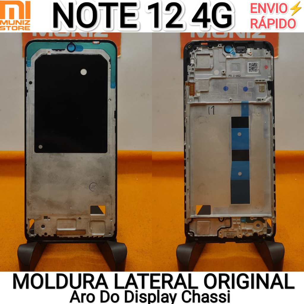 Aro Redmi Note 12 4G Com Moldura Lateral Do Display Chassi Original de ...