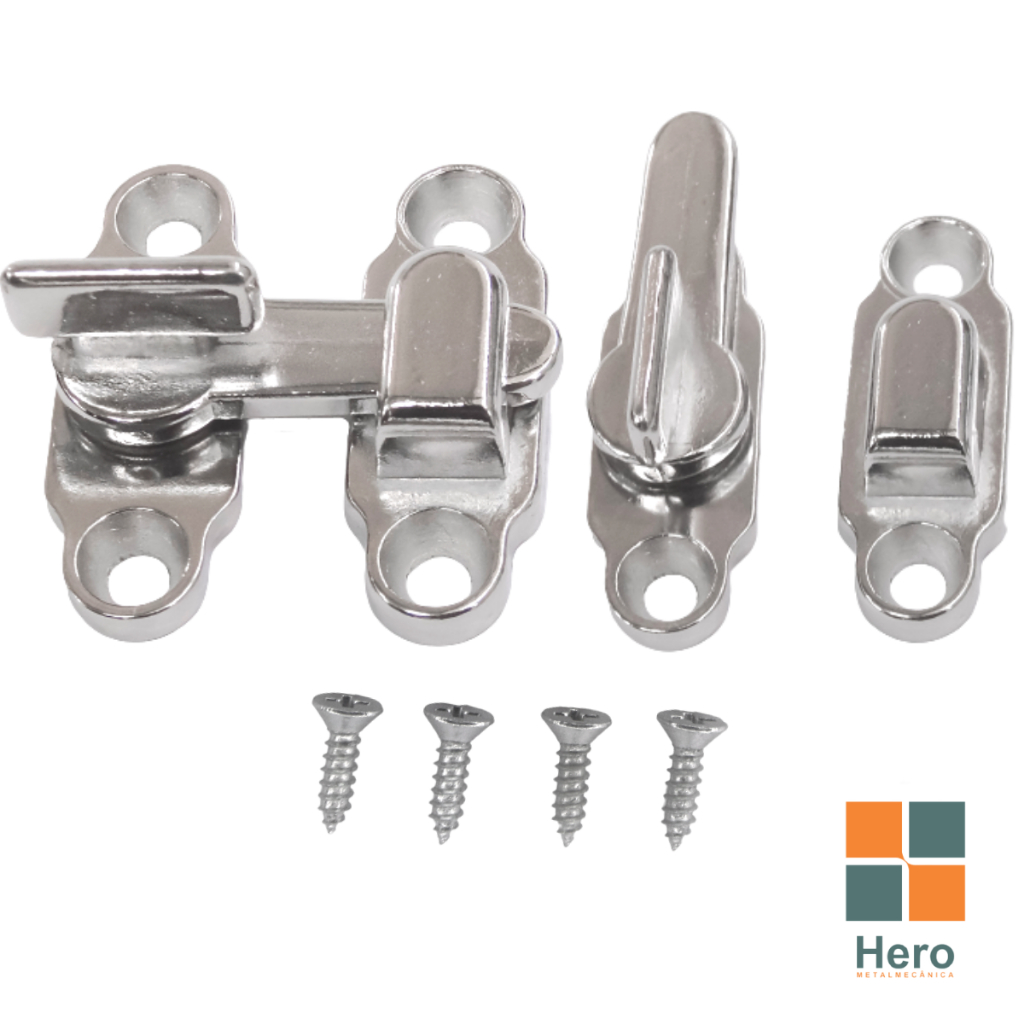 KIT 100 Tranqueta tramela trinco comum de metal para portas e janelas ...