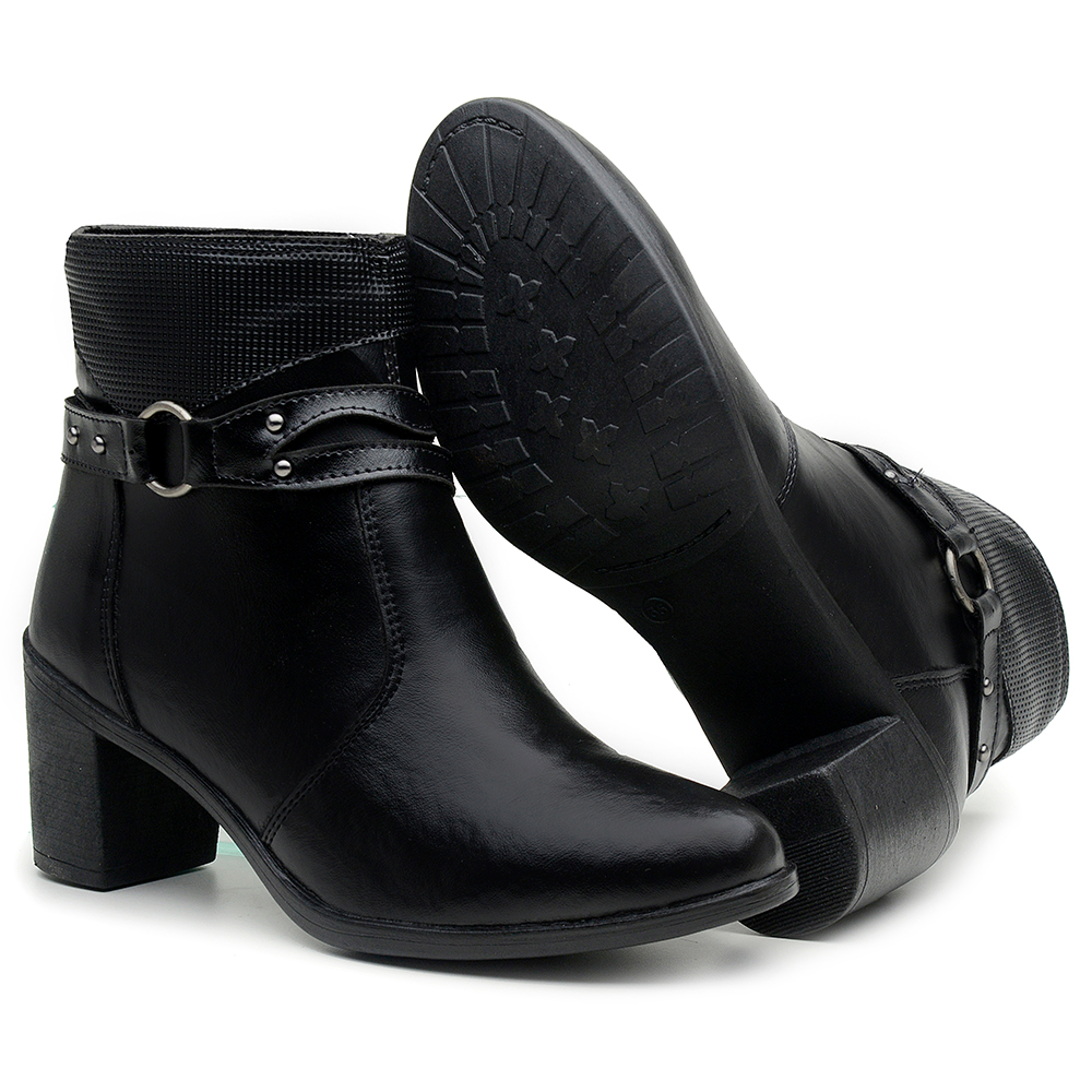 Bota com Detalhes em Fivela Dia a Dia Puro Estilo | Shopee Brasil