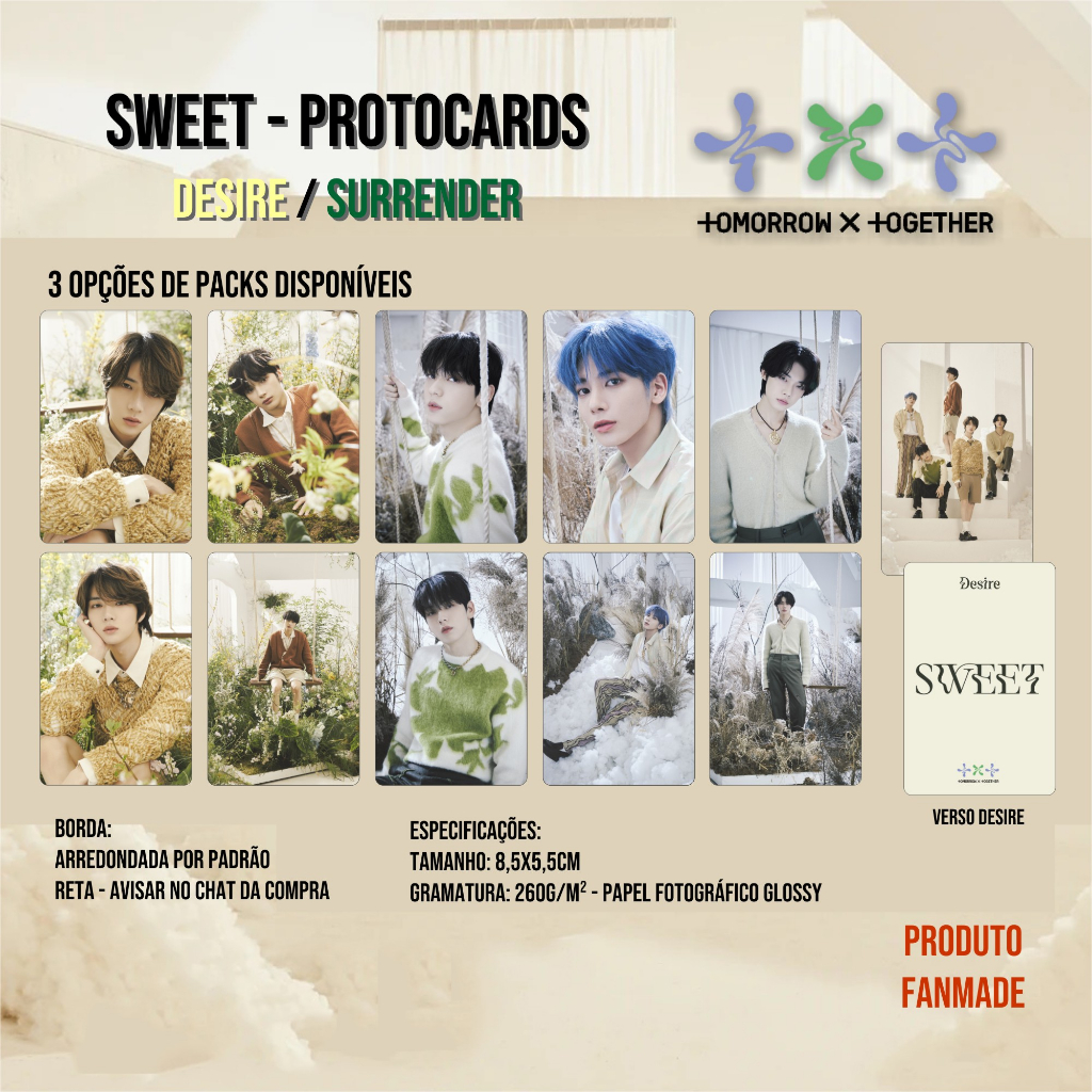 TXT - SWEET Photocards - Tomorrow x Together - Fanmade | Shopee Brasil