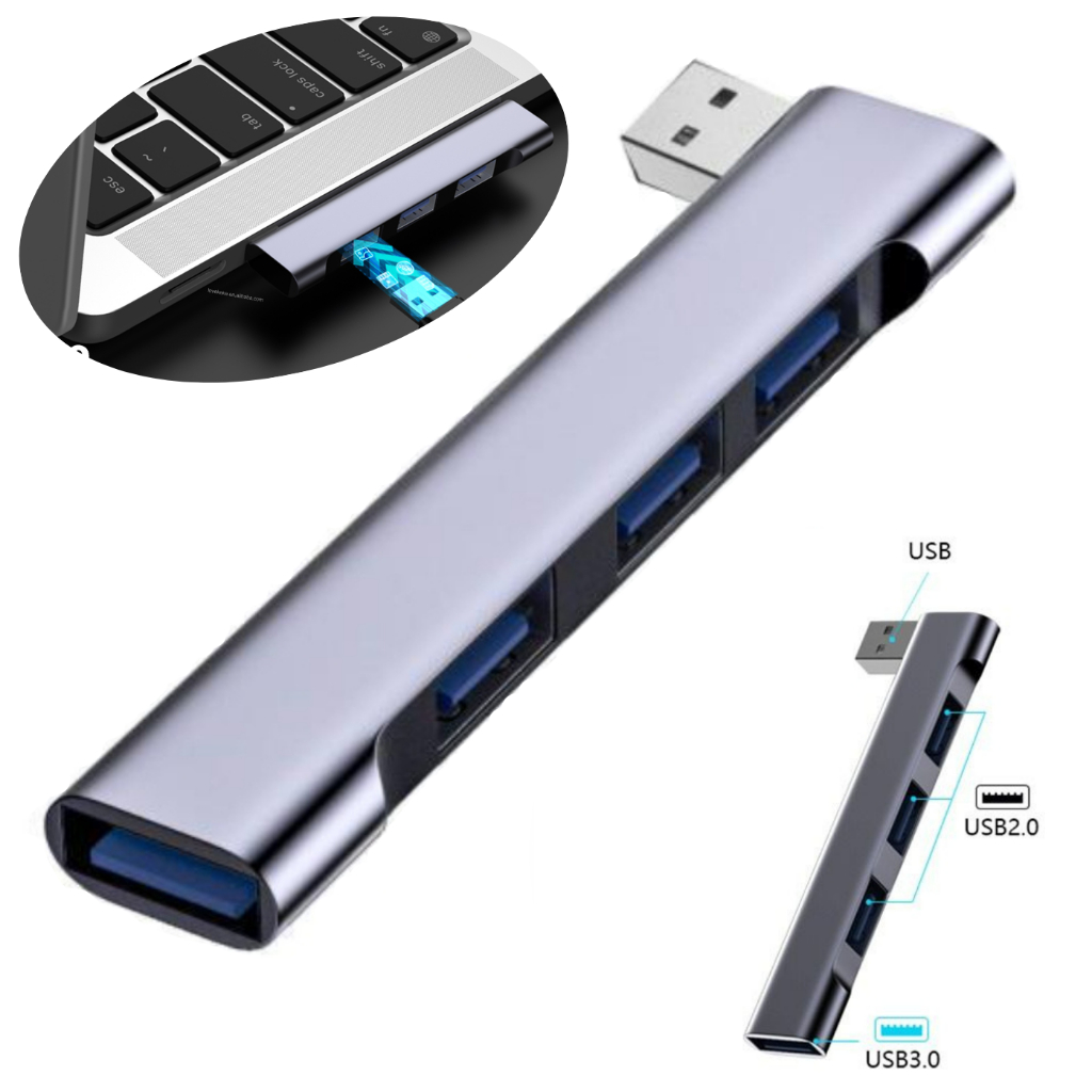 Hub USB Tipo C De Alta Velocidade 3.0 4 Portas Usb 3.0 Switch Multi Splitter Adaptador OTG Para ...