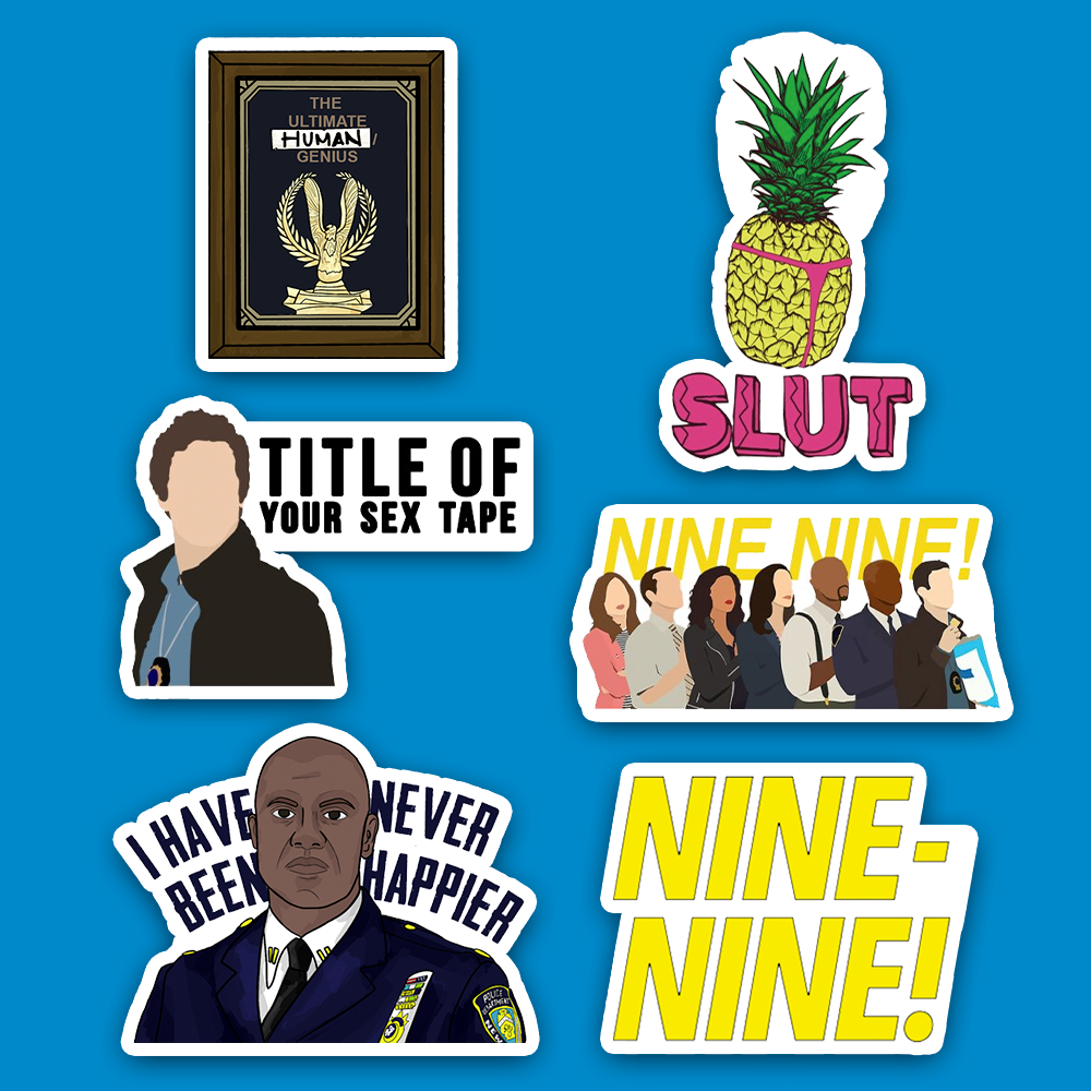 6 Adesivos B99 Brooklyn Nine Nine | Shopee Brasil