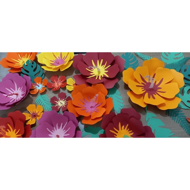 7 Flores Moana 40cm à 10cm com Folhas | Shopee Brasil