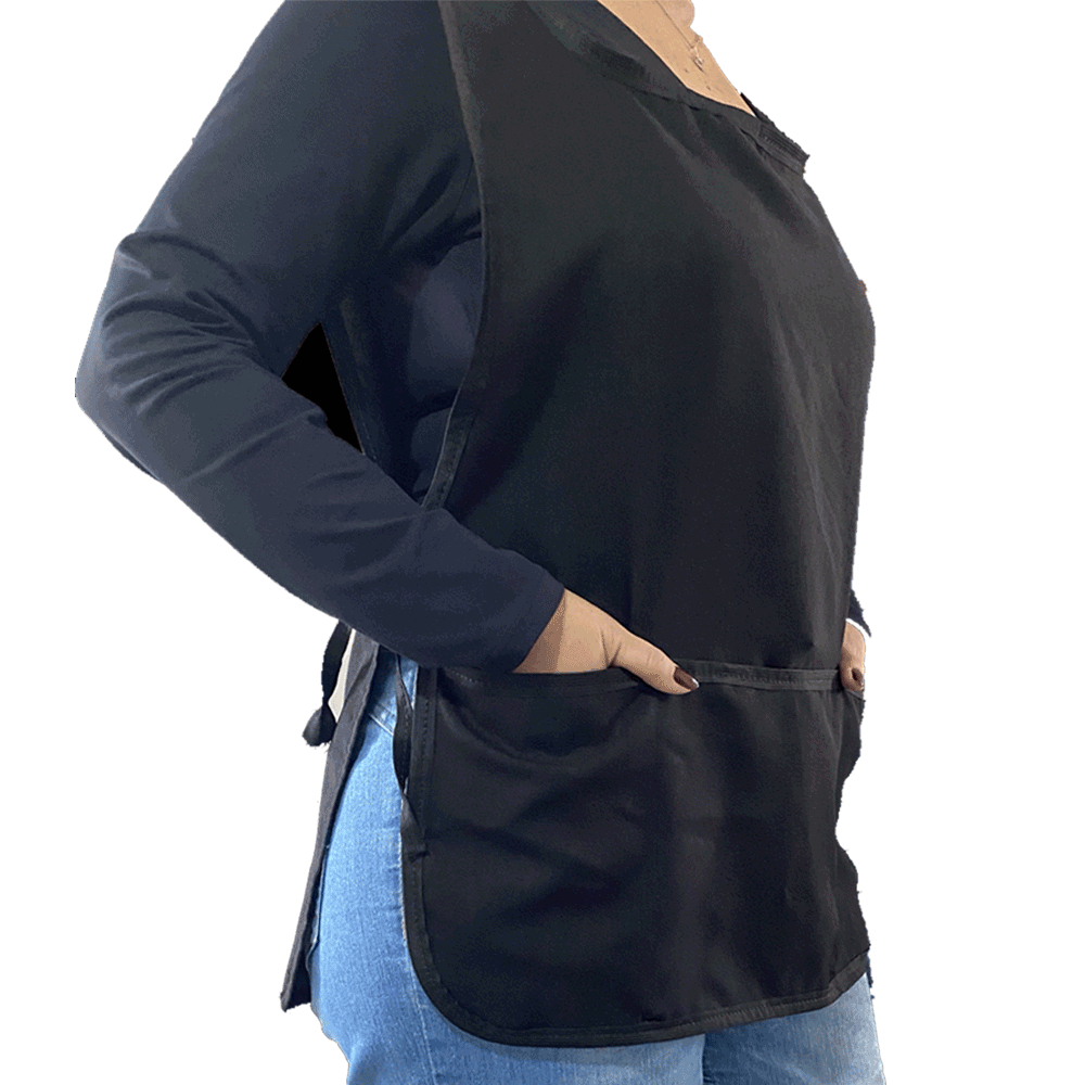 AVENTAL UNIFORME BATA JALECO COLETE PROFISSIONAL UNISEX RANCO PRETO ...