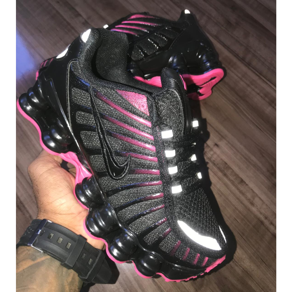 Tenis Nke Shox 12 molas refletivo Vagalume estiloso,confortavel,dia a ...