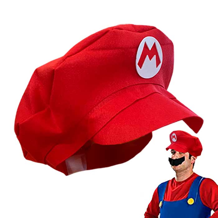 Boina Chapeu Super Mario e Luigi Acessorio Para Fantasia Feltro ...