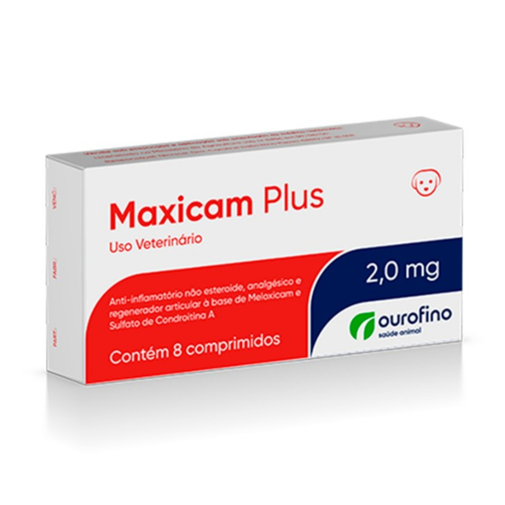 Maxicam Plus 2mg 8 Comprimidos Ourofino | Shopee Brasil