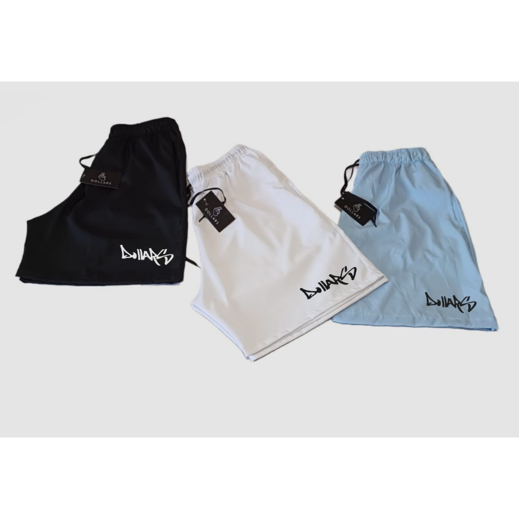 KIT 3 Bermuda shorts Tactel skate praia verão street oferta | Shopee Brasil