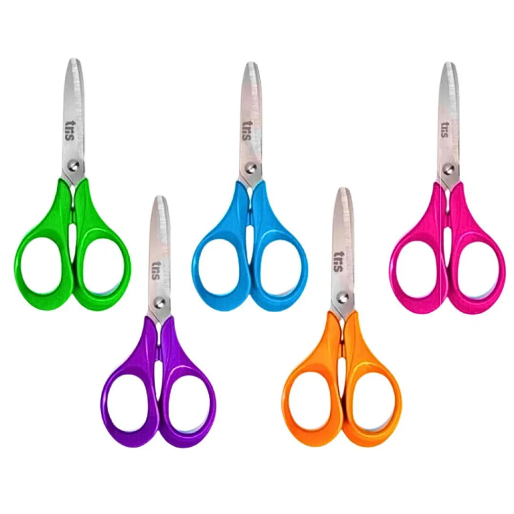 Tesoura Class Colorida Escolar Ponta Redonda 13cm TRIS - Cores Lindas ...