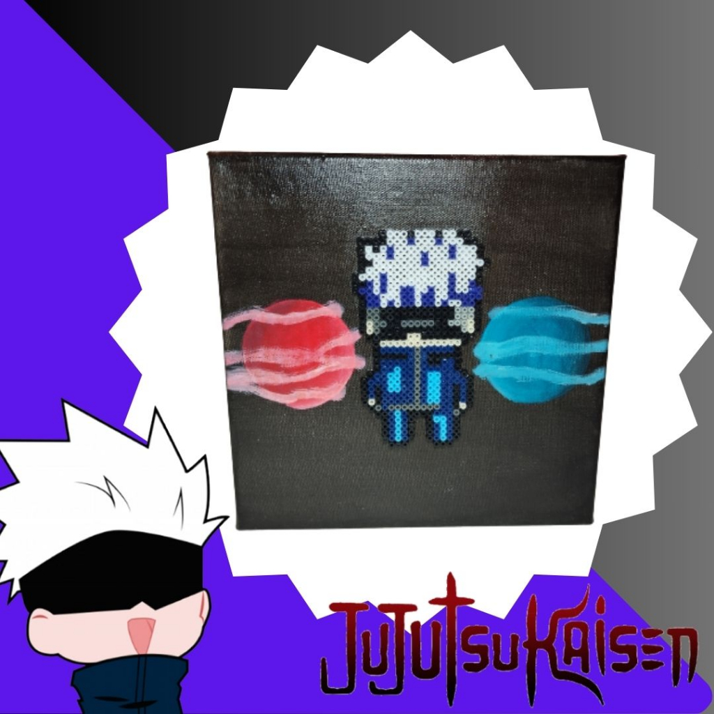 Jujutsu Kaisen Gojo Satoru Anime Action Figure Pixel Art | Shopee Brasil