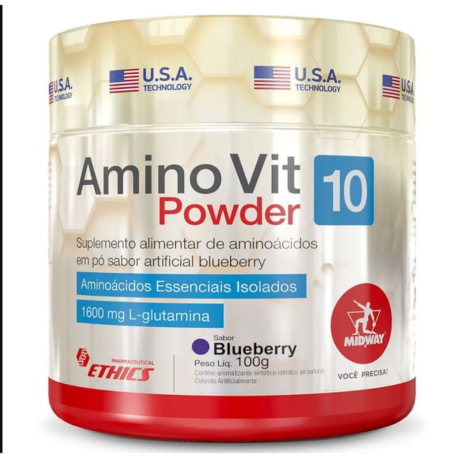 AMINO VIT POWER EAA 100G BLUEBERRY | Shopee Brasil