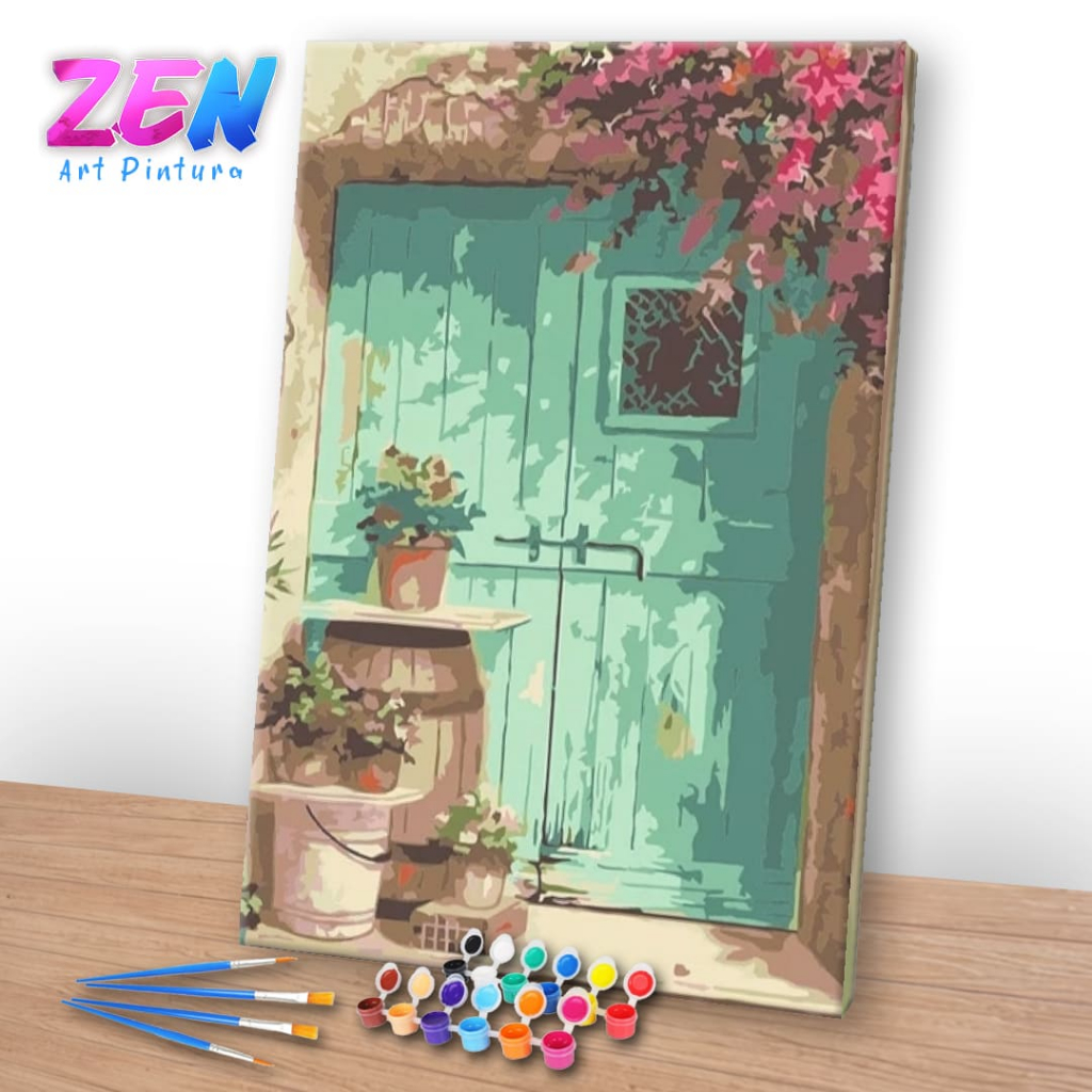 Pintura Numerada Terapêutica 40x50cm - A Porta | Shopee Brasil
