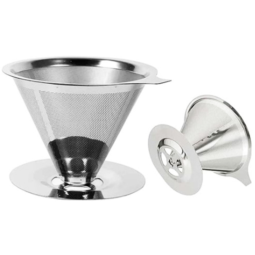 Coador De Café Filtro Individual Inox Reutilizável Premium 12x6x10cm no ...