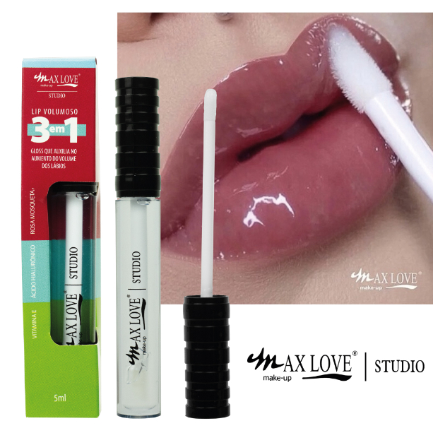 GLOSS LIP VOLUMOSO 3 EM 1 - 5 ML MAX LOVE | Shopee Brasil