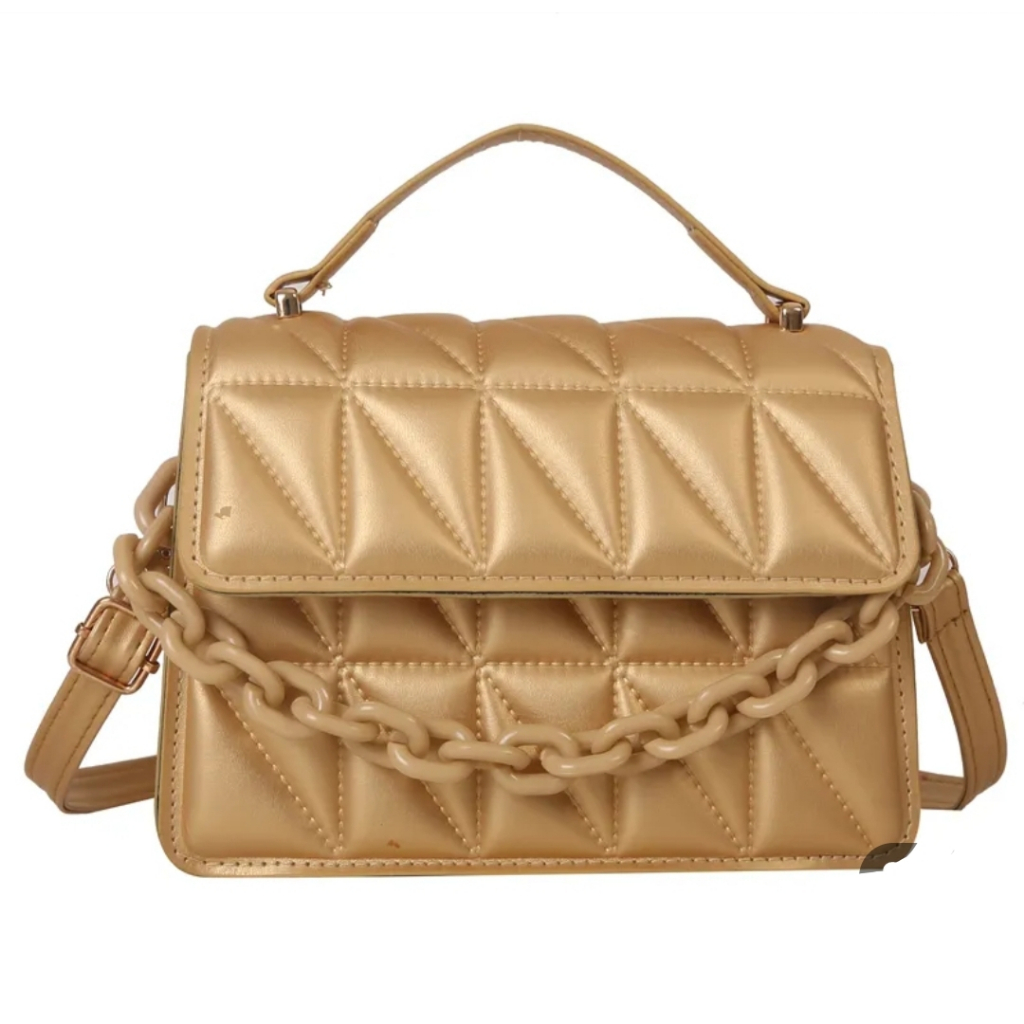 Bolsa feminina prateada ou dourada alça de mão e ombro | Shopee Brasil