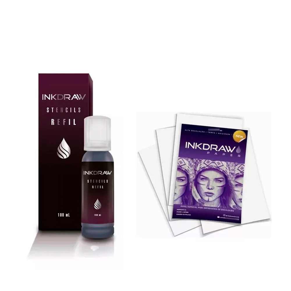 Tinta de decalque para impressora InkDraw 100ml / 150ml MAIS PAPEL INK ...