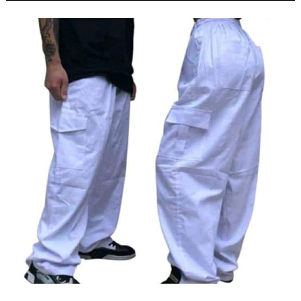CalÇa Cargo Sarja Ou Jeans Larga Masculina Skate Casual Bolsos