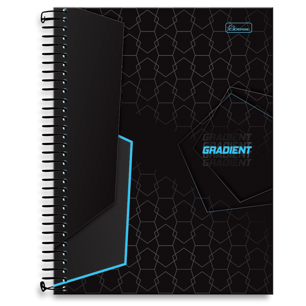 Caderno Universitário Gradient Com Adesivos Cadersil - Para uso Escolar, Universitário e ...