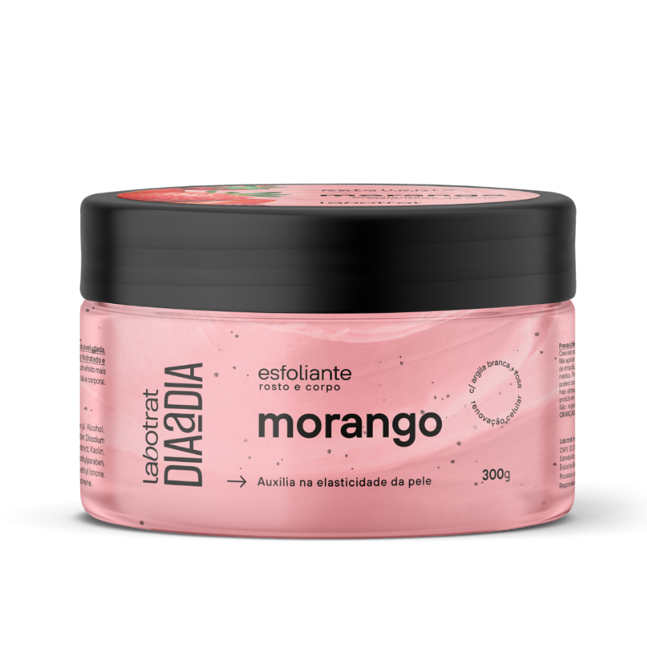 Esfoliante Morango Corpo e Rosto Labotrat 300g Com Argila branca e Rosa Corporal Facial | Shopee ...