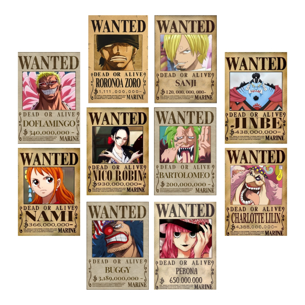 Poster Premium - One Piece Tamanho A4 20x30cm Recompensa - Procurado ...