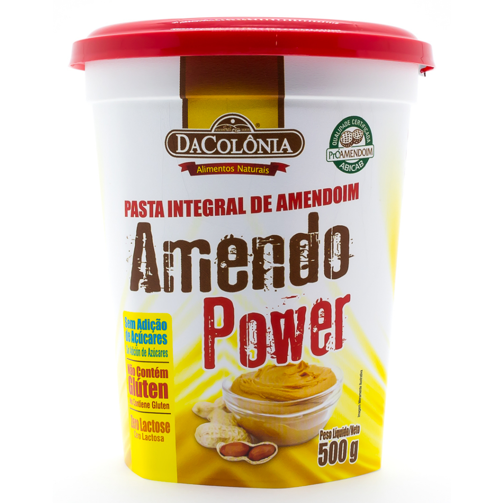 Amendo Power Pasta Integral de Amendoim Dacolônia 500g | Shopee Brasil
