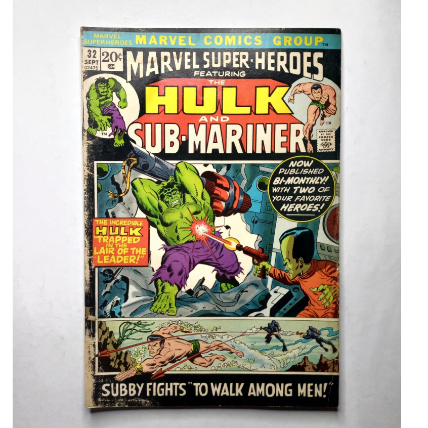 Importado Marvel Super Heroes 32 Editora Marvel Comics 1970 Hulk e Namor | Shopee Brasil