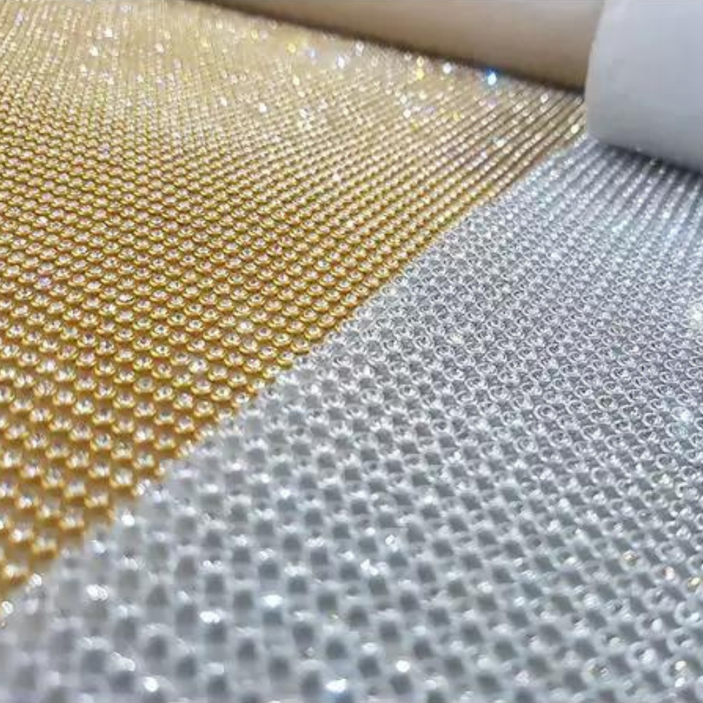 Manta de Strass Alto Brilho Dourada Prata Original Para Artesanato ...