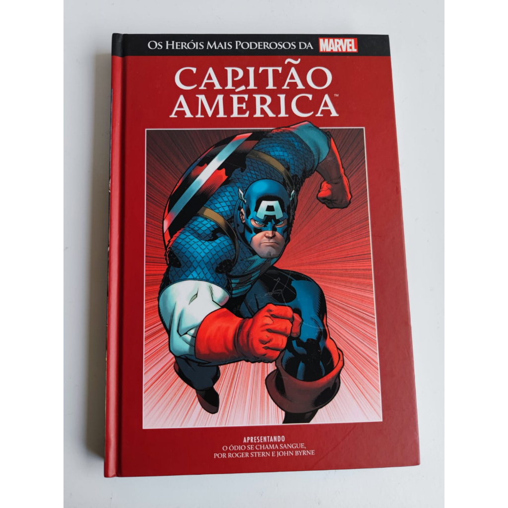 HQ Os Heróis Mais Poderosos da Marvel (Salvat capa Vermelha Nº 07) Capitão América | Shopee Brasil