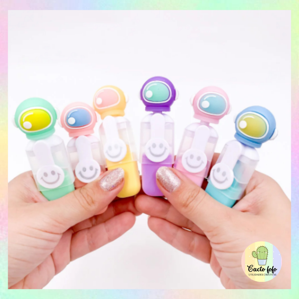 Marca Texto fofo Astronauta Espacial Kawaii Colorido | Shopee Brasil