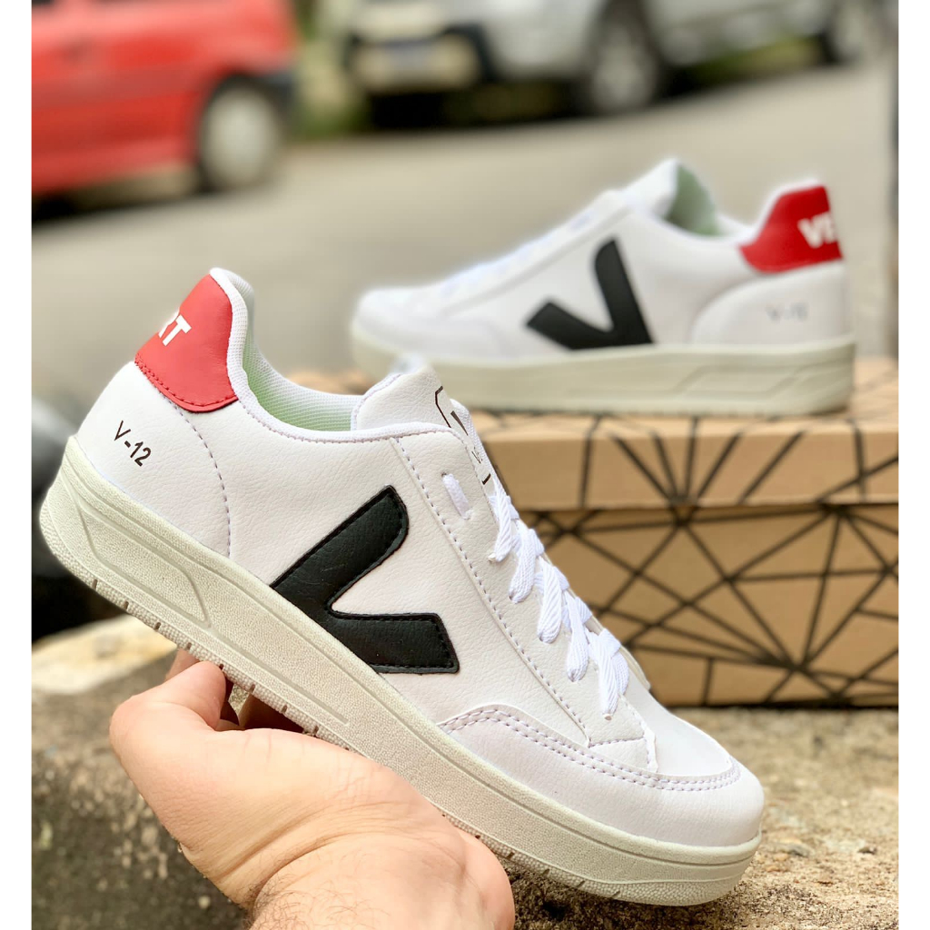 Tênis Casual Unissex Feminino V-12 Cadarço Calce Fácil Lançamento ...