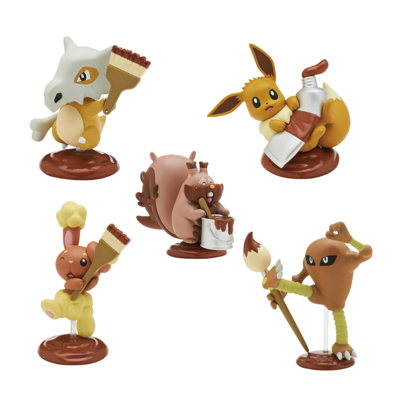 Boneco Figure Pokemon - Hitmonlee, Eevee e Cubone - Gashapon Original ...