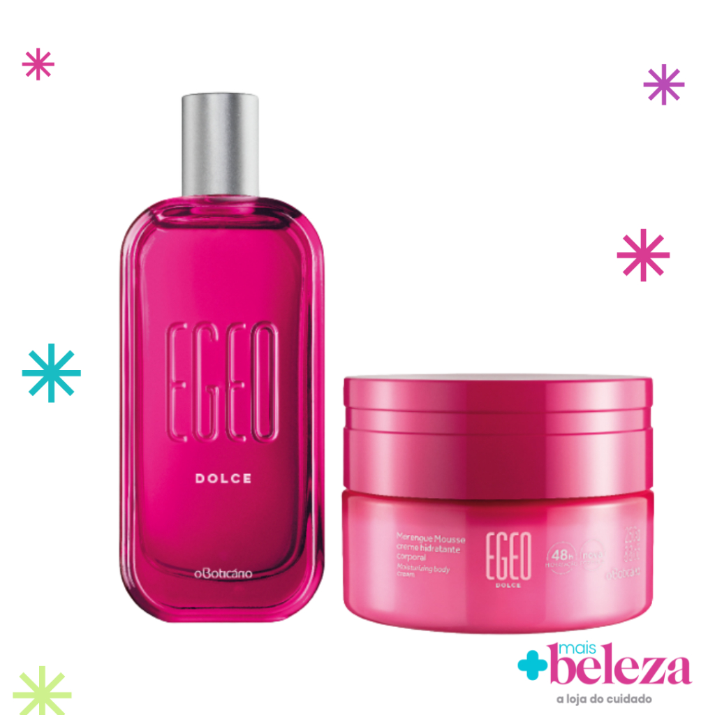 Kit Egeo Dolce: Desodorante Colônia 90ml + Merengue Mousse Hidratante ...