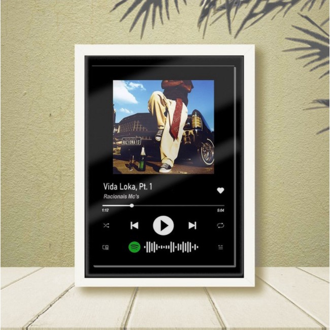 Quadro Spotify Racionais -vida Loka Mano Brown Album | Shopee Brasil