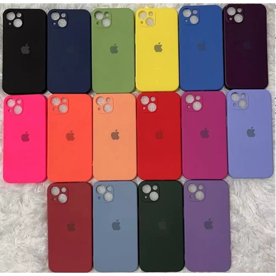Capa Case iPhone 13 Fechada Silicone Macia De Veludo Genuíno Com ...