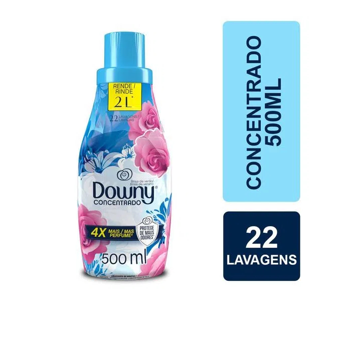 Amaciante Downy Brisa do Verão concentrado Azul 500ml | Shopee Brasil