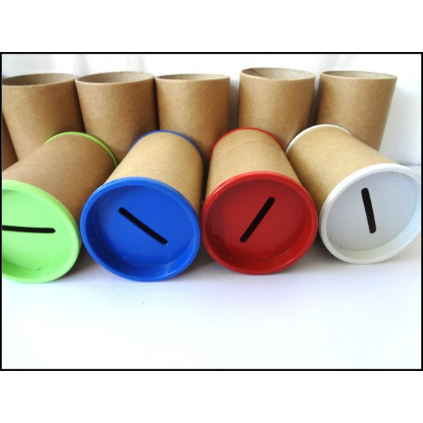10 Cofrinhos de papelão base plástica verde claro | Shopee Brasil