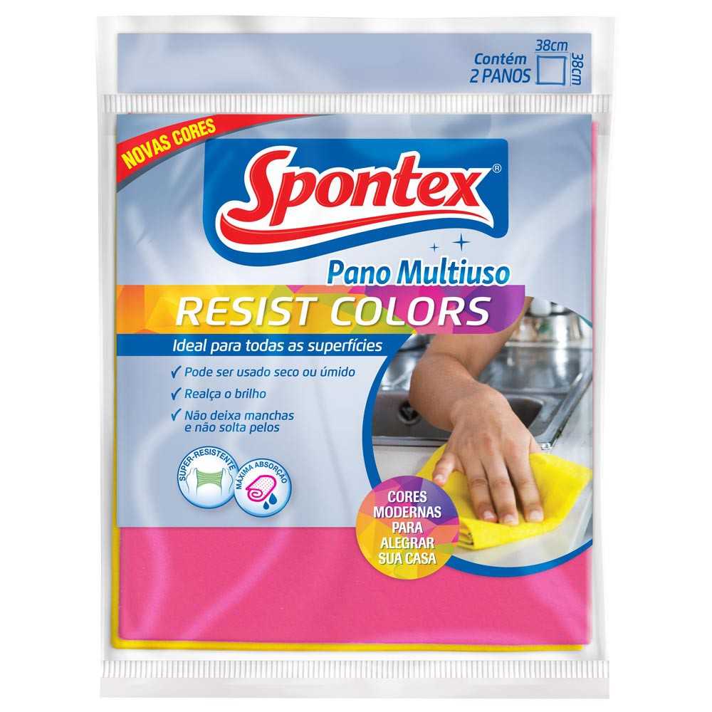 Pano Multiuso Resist Colors Spontex | Shopee Brasil