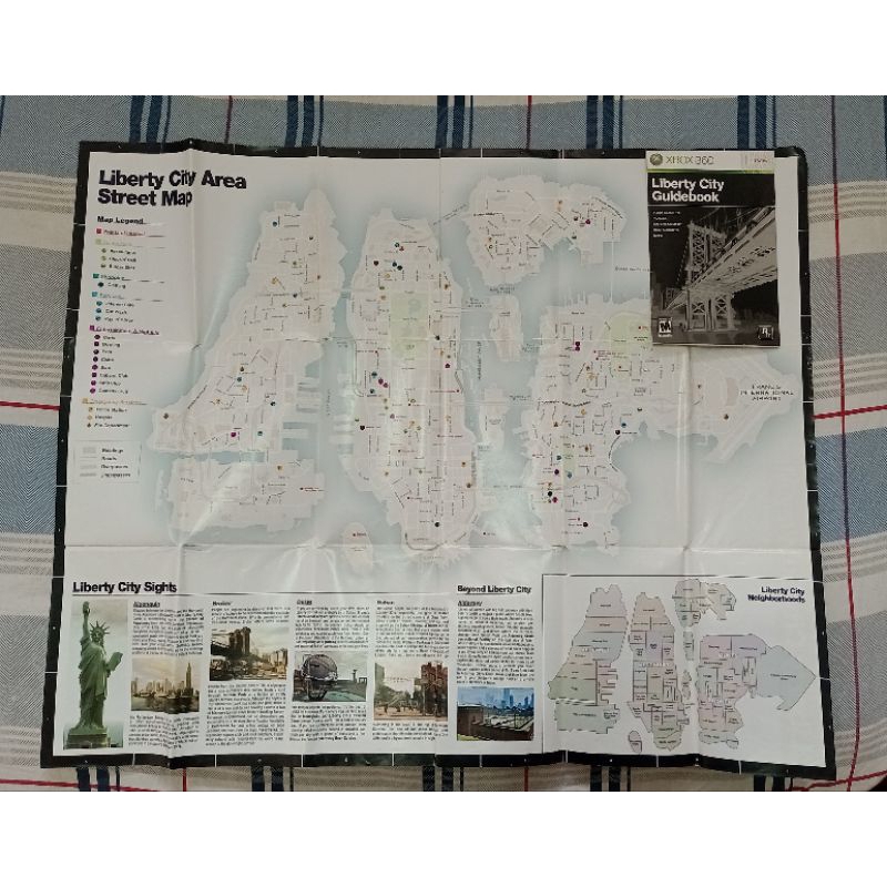 Mapa original do GTA 4, Liberty city map e Liberty city guidebook ...