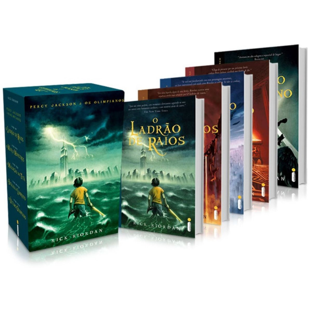 Livro Box Percy Jackson e os Olimpianos 5 Livros | Shopee Brasil