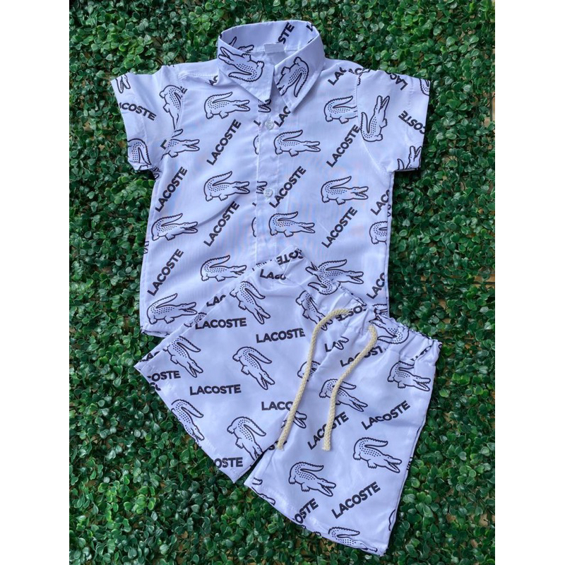 Conjunto Mauricinho Lacoste Infantil Masculino | Shopee Brasil