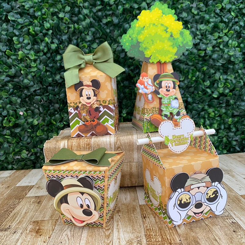Kit Festa Mickey Safari Personalizados | Lembrancinhas | Festa infantil | Aniversário ...