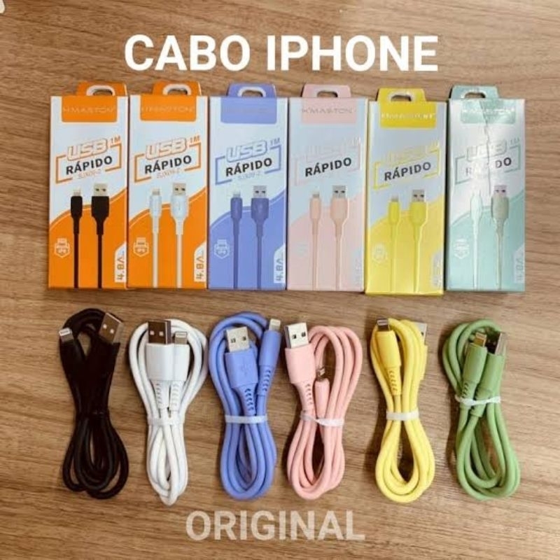 Cabo Usb carregamento Rápido V8, Iphone, Tipo-C Hmaston | Shopee Brasil