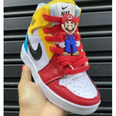 Tênis Nike Jordan Infantil personagem Super Mario Bross Lançamento ...
