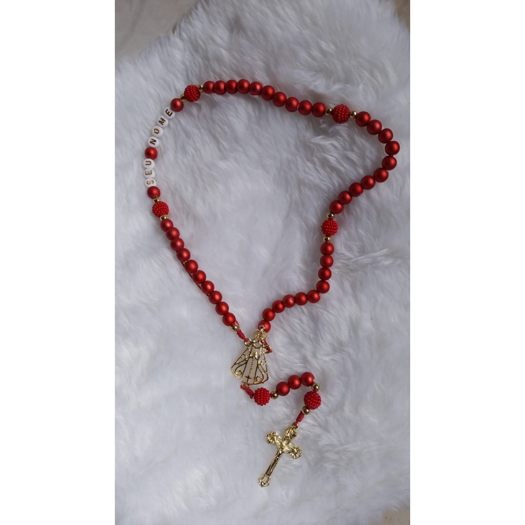 Terço religioso personalizado (cor e medalhas à escolha) | Shopee Brasil