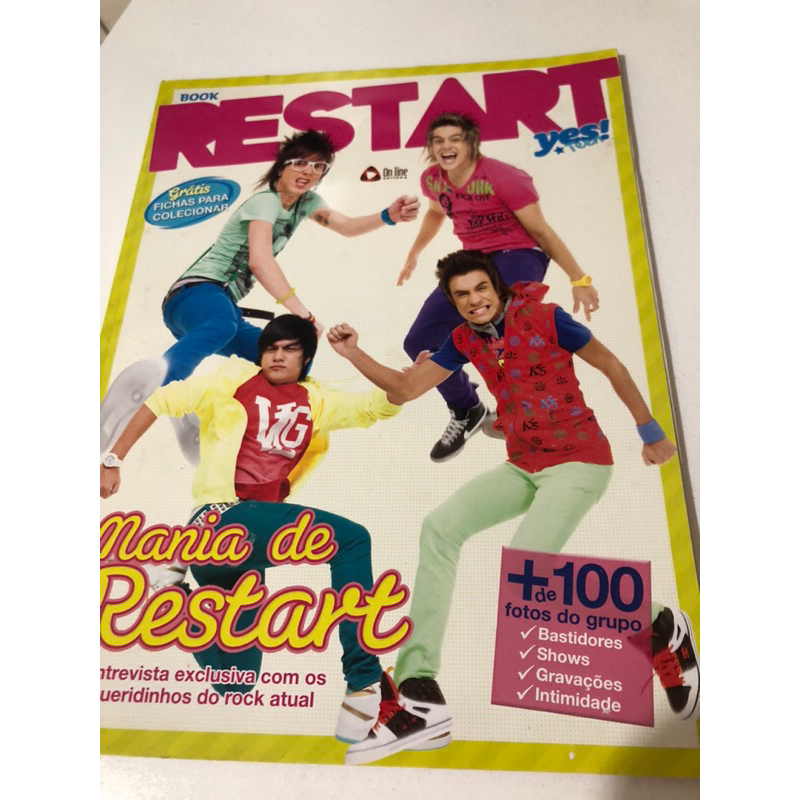 Livro Revista Banda Restart oficial rara | Shopee Brasil