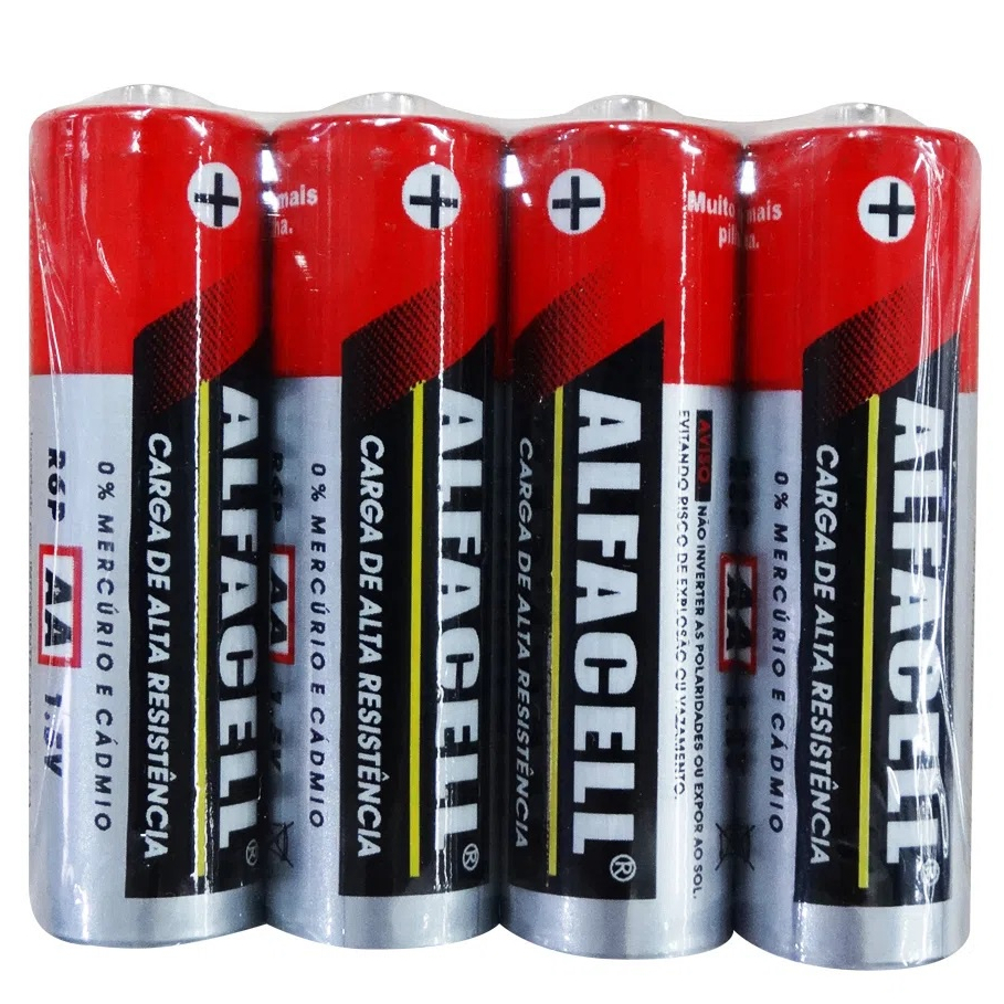 Pilhas Comum/Palito Alfacell Bateria AA /AAA 1,5v - Envio Rápido ...